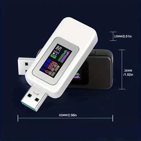 10 in 1 usb 테스터 디지털 전압계 전류계 전류 전압 측정기 앰프 전압 전류계 감지기 보조베터리 temu