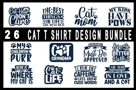 Cat T Shirt Quotes Designs Bundle Graphic By Karim Design Svg Store