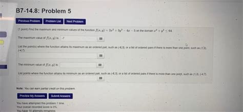 Solved B7 148 Problem 5 Problem Ust Previous Problem Next