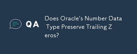 Does Oracles Number Data Type Preserve Trailing Zeros Mysql Tutorial