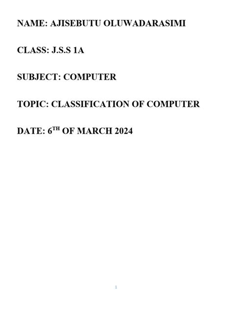 Classification Of Computer Download Free Pdf Microcomputers