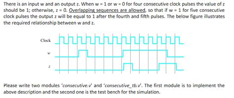 Solved There Is An Input W And An Output Z When W 1 Or W