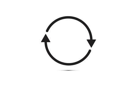 cyclic rotation icon recycling recurrence renewal illustration
