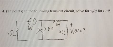 Solved Points In The Following Transient Circuit Chegg