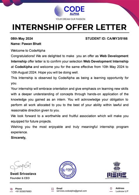 Pawan Bhatt On Linkedin Internship Codealpha