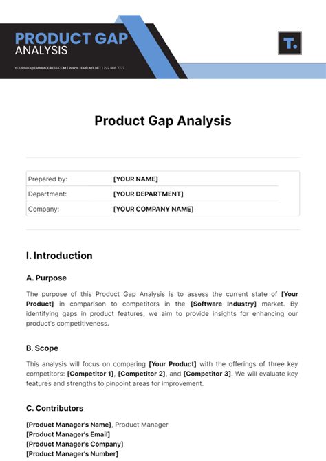 Free Product Gap Analysis Template To Edit Online