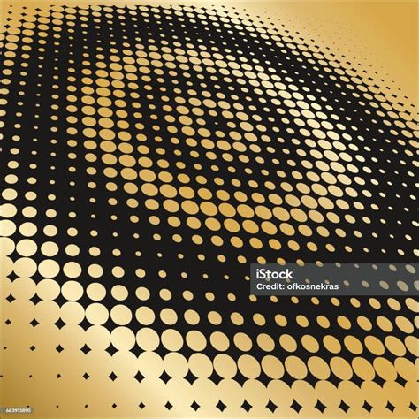 Abstract Geometric Graphic Design Gold Halftone Pattern Background4 Stock Illustration