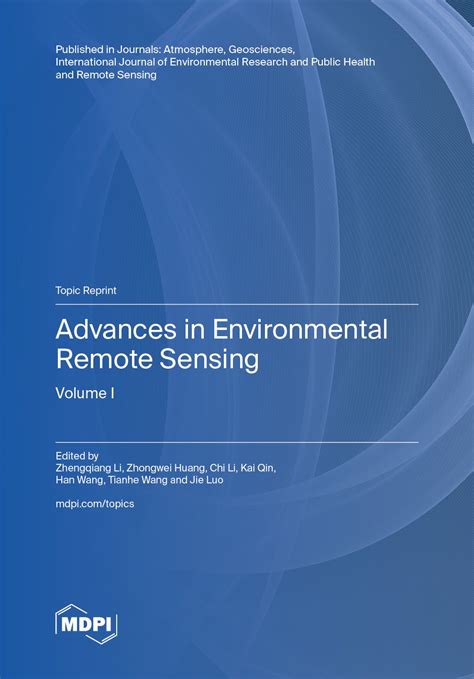 Advances In Environmental Remote Sensing Mdpi Books