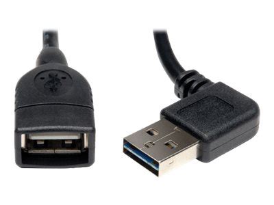 Tripp Lite In USB High Speed Extension Cable Reversible Right Left Angle A To A M F