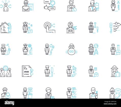 Self Promotion Linear Icons Set Brand Image Marketing Nerking