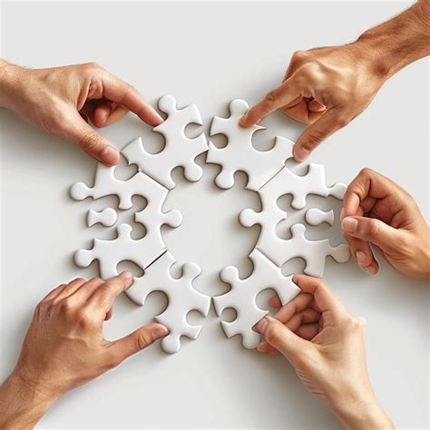 Connecting The Pieces 3d Jigsaw Puzzle As A Symbol Of Teamwork And Problemsolving Premium Ai