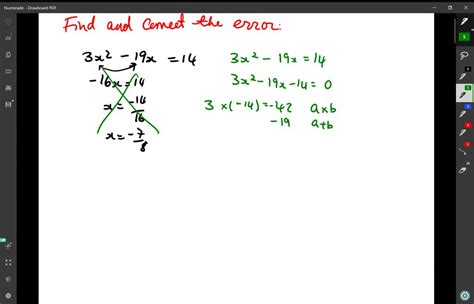 solved each exercise contains an error find and correct the error see