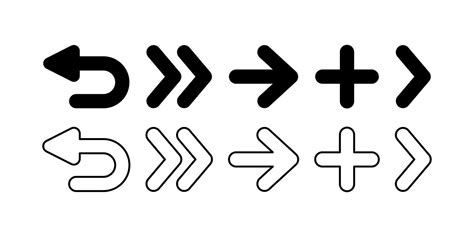 Arrows Pointers Set Vector Icons 37894452 Vector Art At Vecteezy