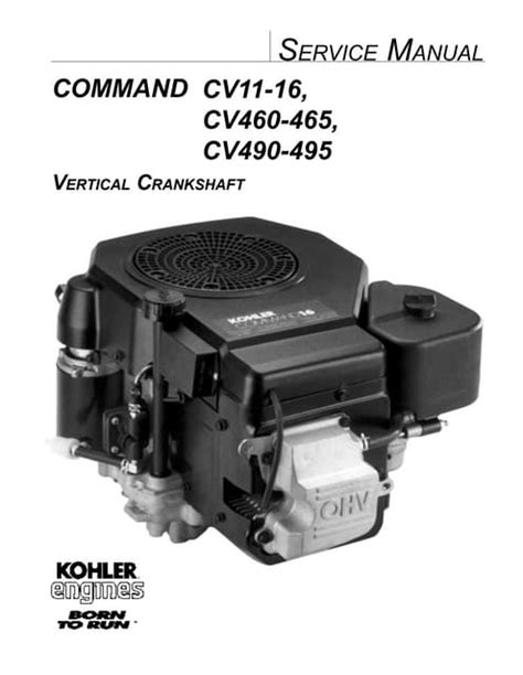 Kohler command cv490 vertical crankshaft engine service repair manual ...
