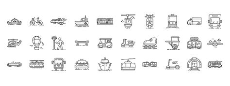 현대적인 도시 경관 환경에서 다양한 대중 교통 수단을 나타내는 양식화된 아이콘 Lightrail에 대한 스톡 벡터 아트 및 기타 이미지 Lightrail 교통수단