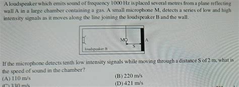 [answered] A Loudspeaker Which Emits Sound Of Frequency 1000 Hz Is Kunduz