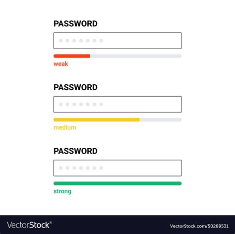 Password Form Template Strong Weak Box Royalty Free Vector Password Form Template Strong Weak Box Royalty Free Vector