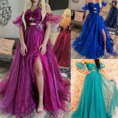 Elegant Organza Formal Dresses Magenta Prom Gown With Removable
