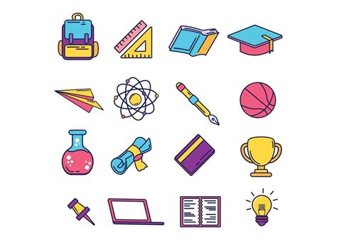 Icon Assets For Education Illustrations 17374030 Vector Art At Vecteezy