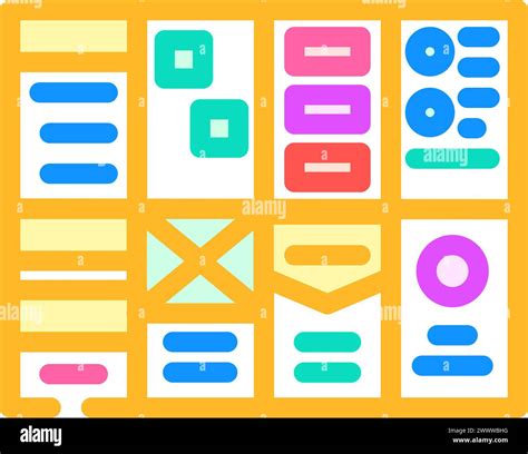 Crazy 8s Ux Ui Design Color Icon Vector Illustration Stock Vector Image And Art Alamy