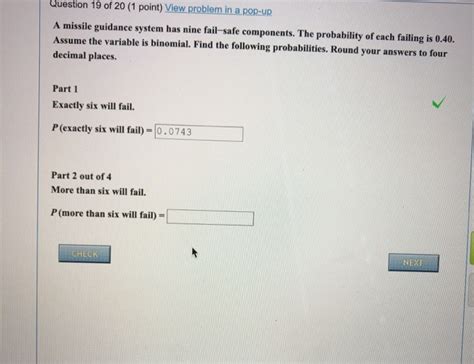 solved question 19 of 20 1 point view problem in a pop up