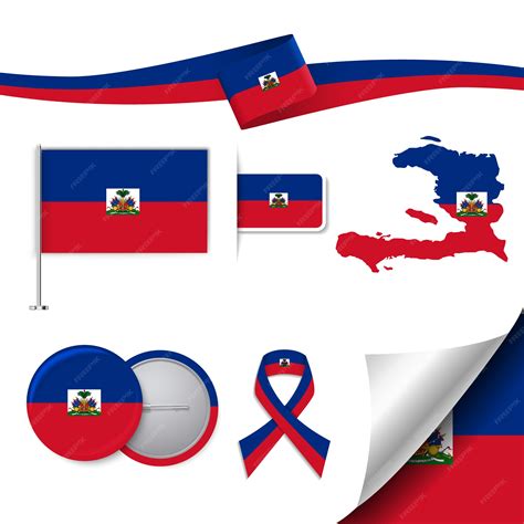 Haitian Flag Symbol Vector