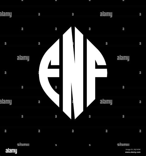 FNF Circle Letter Logo Design With Circle And Ellipse Shape FNF Ellipse Letters With
