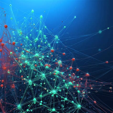 A Mesmerizing Abstract Digital Network Visual Premium Ai Generated Image