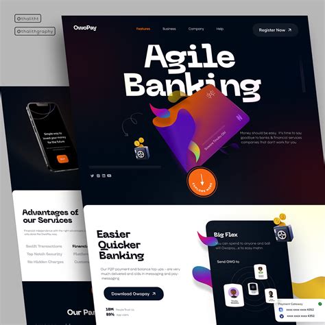 owopay fintech ui design behance