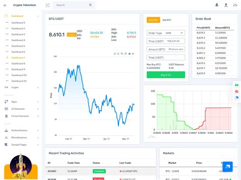 Bitcoin Cryptocurrency Template With Tokenize Admin Dashboard