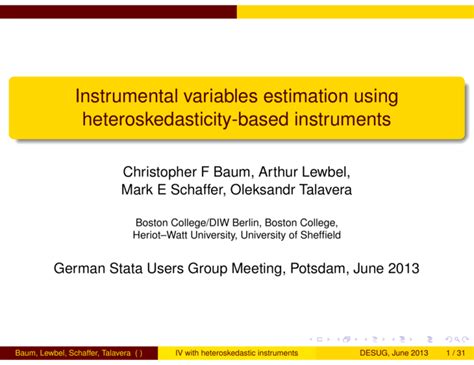 Instrumental Variables Estimation Using Heteroskedasticity