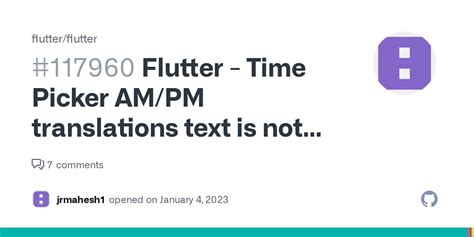 Flutter Time Picker Ampm Translations Text Is Not Available · Issue 117960 · Flutterflutter