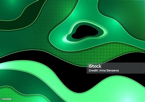 추상 물결 모양의 기하학적 동적 3d 하프톤 텍스처와 화려한 배경입니다 가리기에 대한 스톡 벡터 아트 및 기타 이미지 가리기 검은색 곡선 Istock