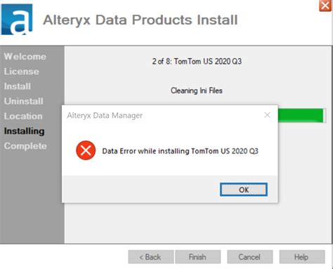 Alteryx Data Products Install Error Alteryx Community