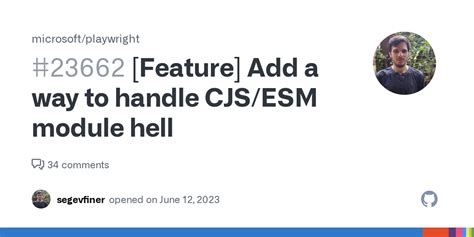 Feature Add A Way To Handle Cjsesm Module Hell · Issue 23662