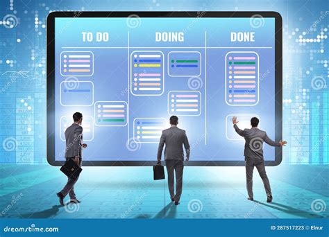 Agile Kanban Board With Outstanding Tasks Stock Image Image Of Backlog Scrumboard