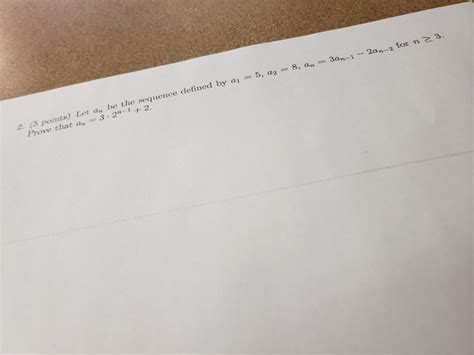 Solved 5 Points Let An Be The Sequence Defined By A1 Prove