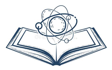 Science And Knowledge Open Book With Atom Or Molecule Scientific