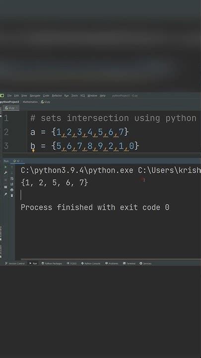 How To Intersect Sets In Python Education Shorts Trendingshorts