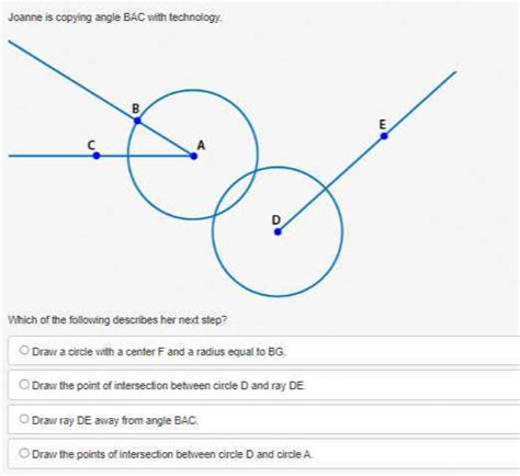 Joanne Is Copying Angle Bac With Technology Which Of The Following