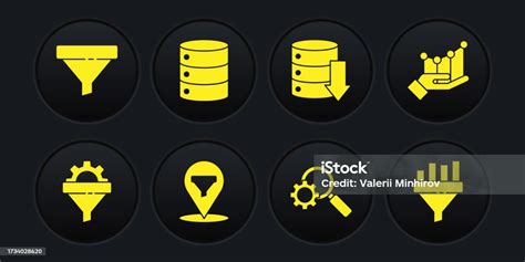기어 파이 차트 인포그래픽 위치 판매 돋보기 및 서버 데이터 웹 호스팅 및 아이콘으로 판매 깔때기를 설정합니다 벡터 개념에 대한 스톡 벡터 아트 및 기타 이미지 Istock