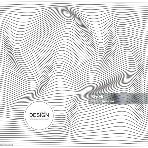 Distorted Wave Monochrome Texture Stock Illustration Download Image Now Abstract Asymmetry