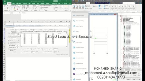 Smart Staad Pro Load Executer Using Excel Vba And Openstaad Api Youtube