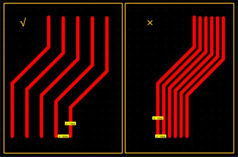 trace routing optimization on single layer pcb with width and spacing