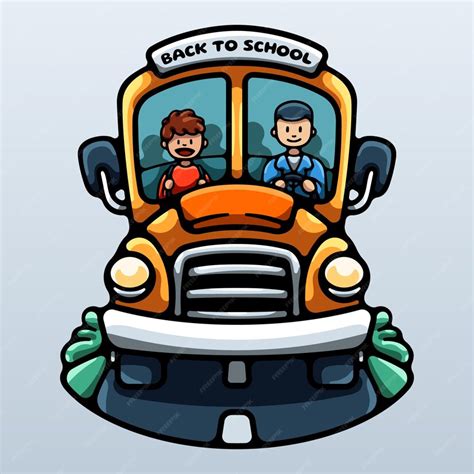 Premium Vector Back To School Bus Illustration