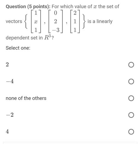 solved question 5 points let l r rº be a linear u2