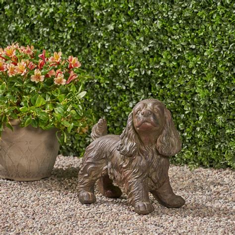 Delamore Outdoor French Bulldog Garden Statue By Christopher Knight