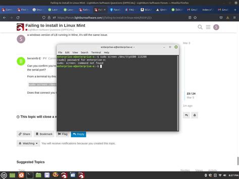 Failing To Install In Linux Mint By Saucerguy LightBurn