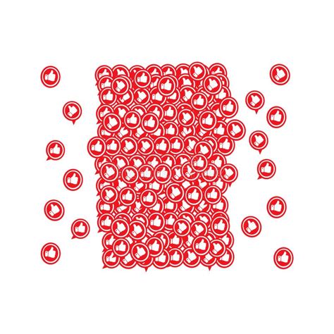 Set Of Round Love Like And Dislike Button Vector Stock Vector