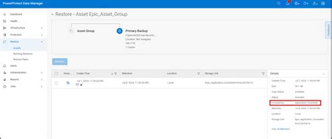 Asset Group Configuration Protecting Epic Data With Dell Powerprotect Data Manager Dell